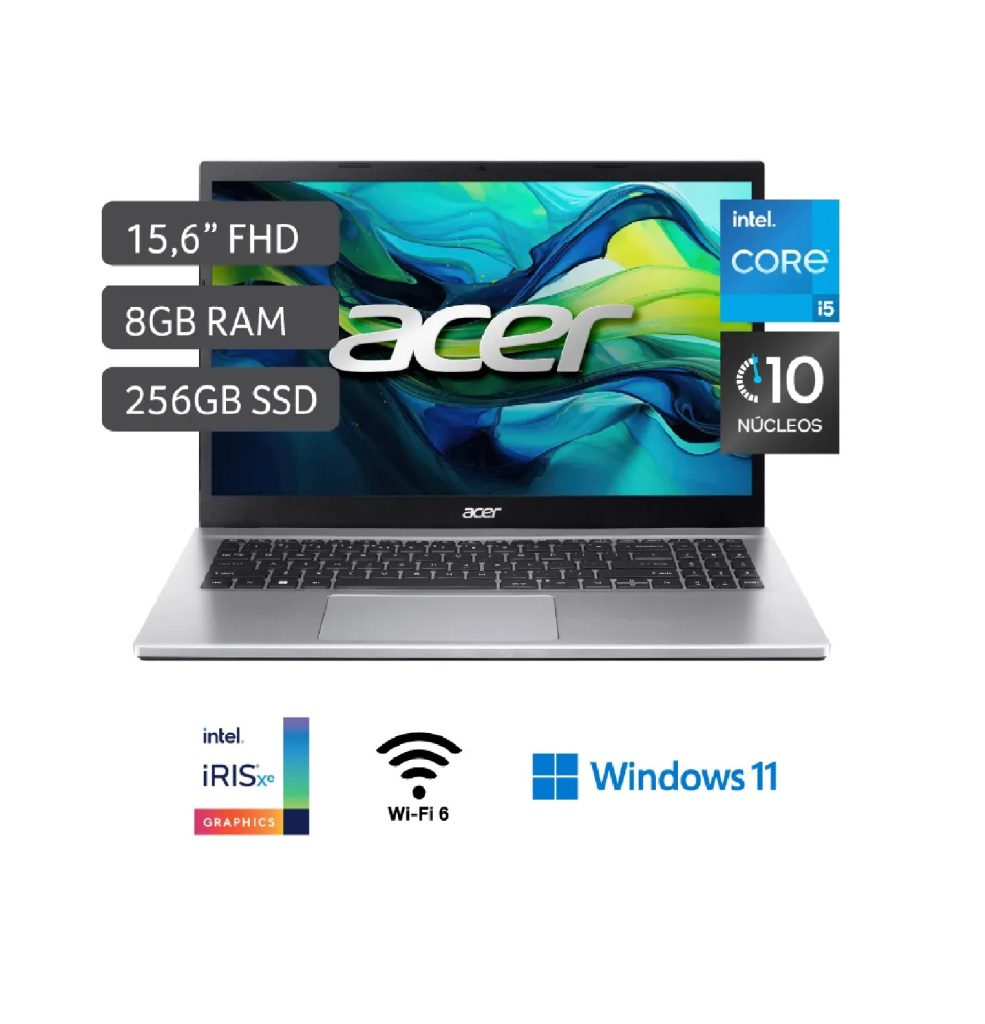 ACER Aspire 3 Intel Core i5 12va generación 8GB 256GB SSD 15.6 ...